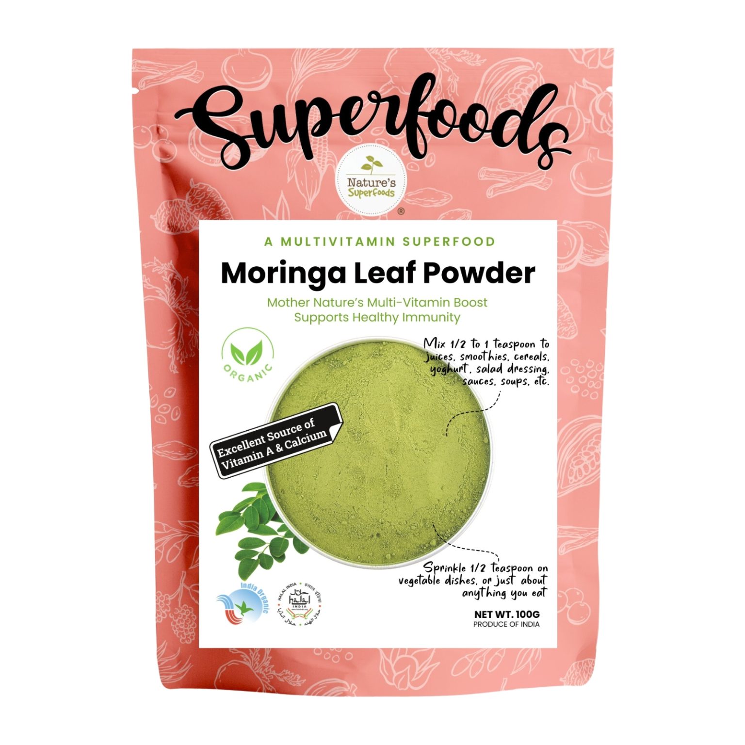 Organic Moringa Leaf Powder | Nature's Superfoods