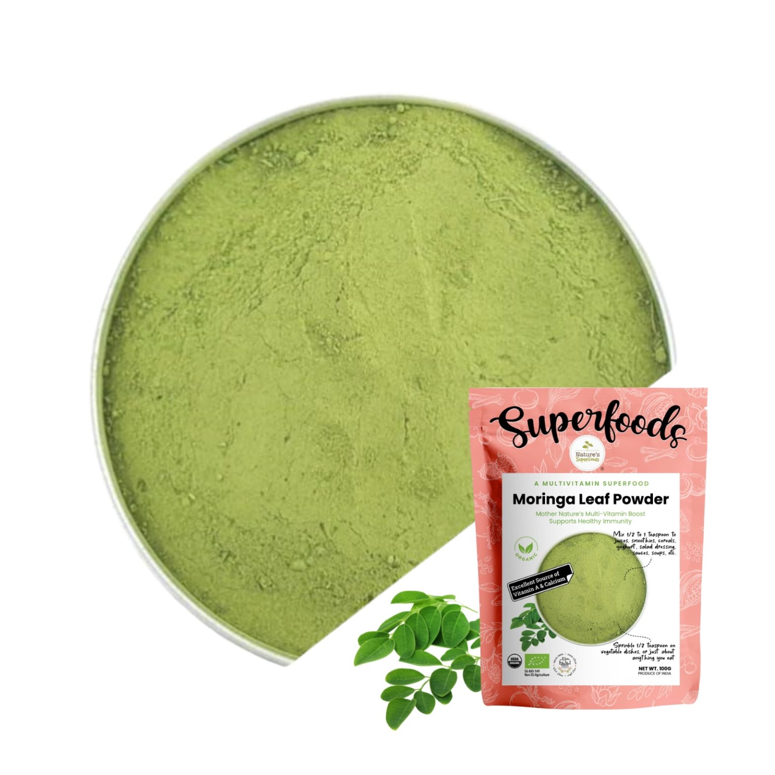 Organic Moringa Leaf Powder | Nature's Superfoods