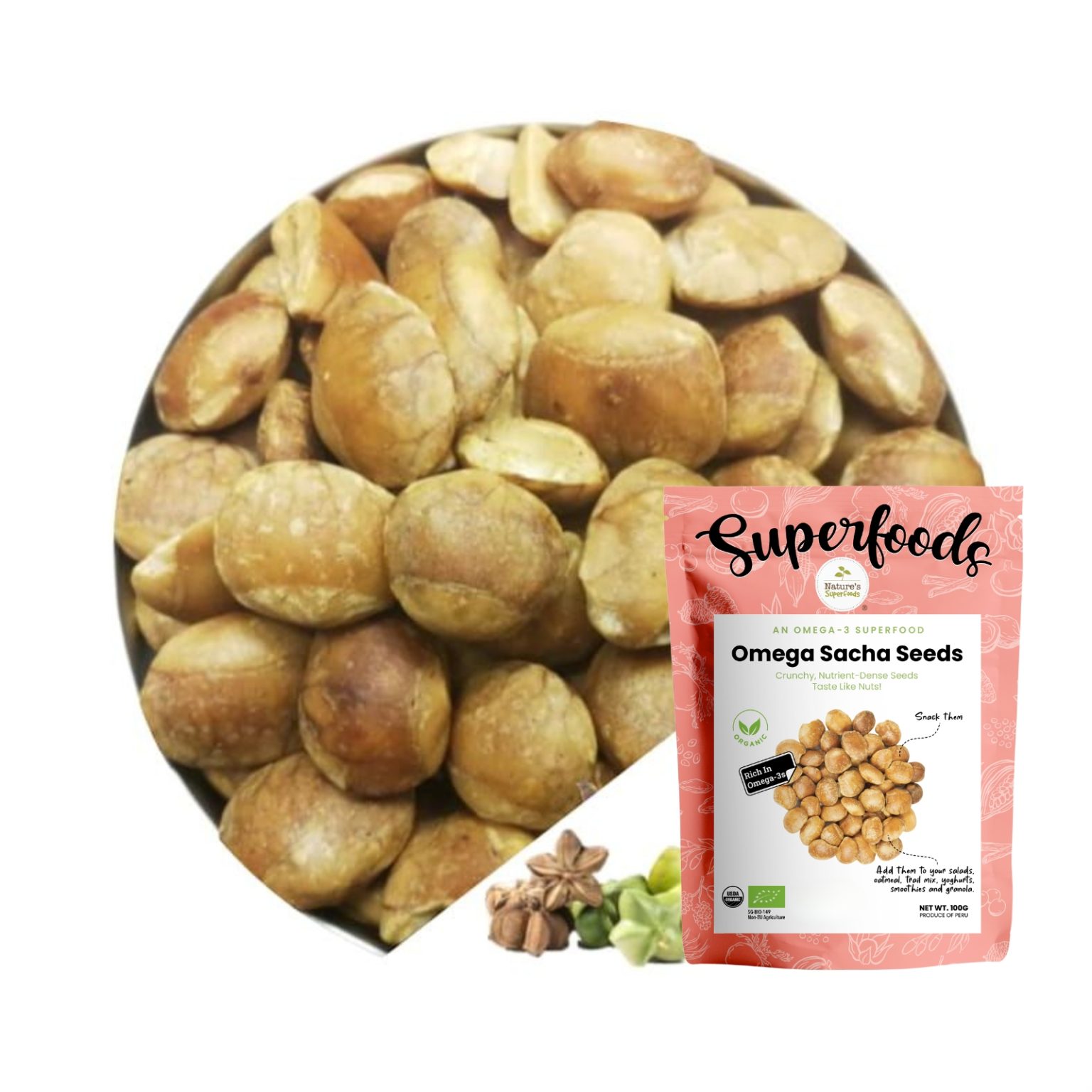 Organic Omega Sacha Inchi Seeds | Nature’s Superfoods