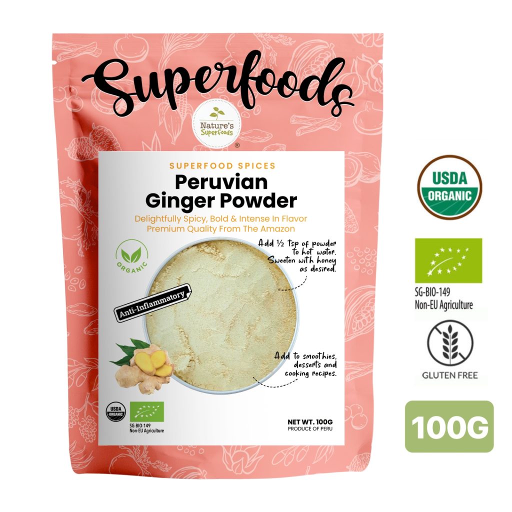 Organic Raw Peruvian Ginger Powder | Nature’s Superfoods