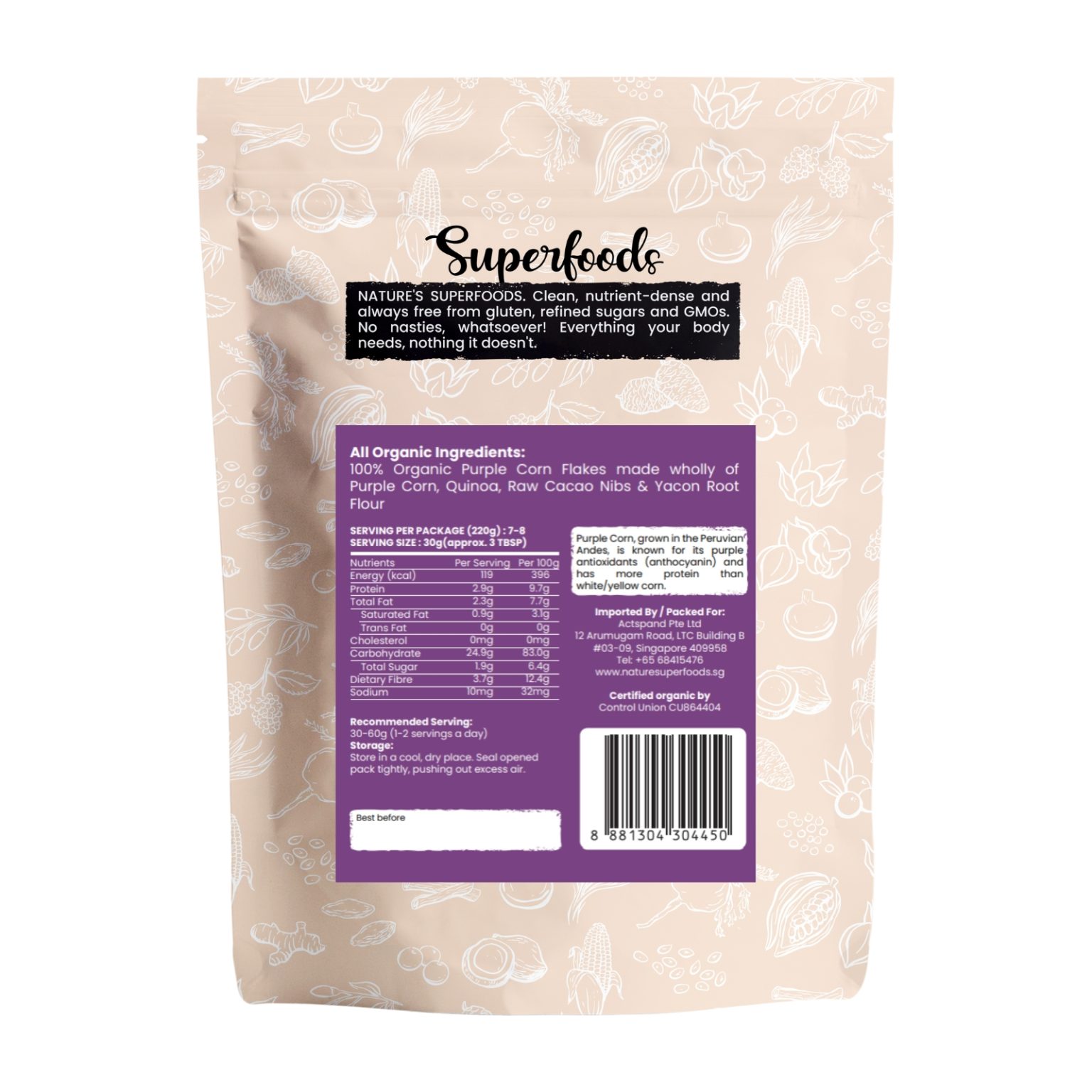 Organic Purple Corn-Quinoa Cereal | Nature’s Superfoods