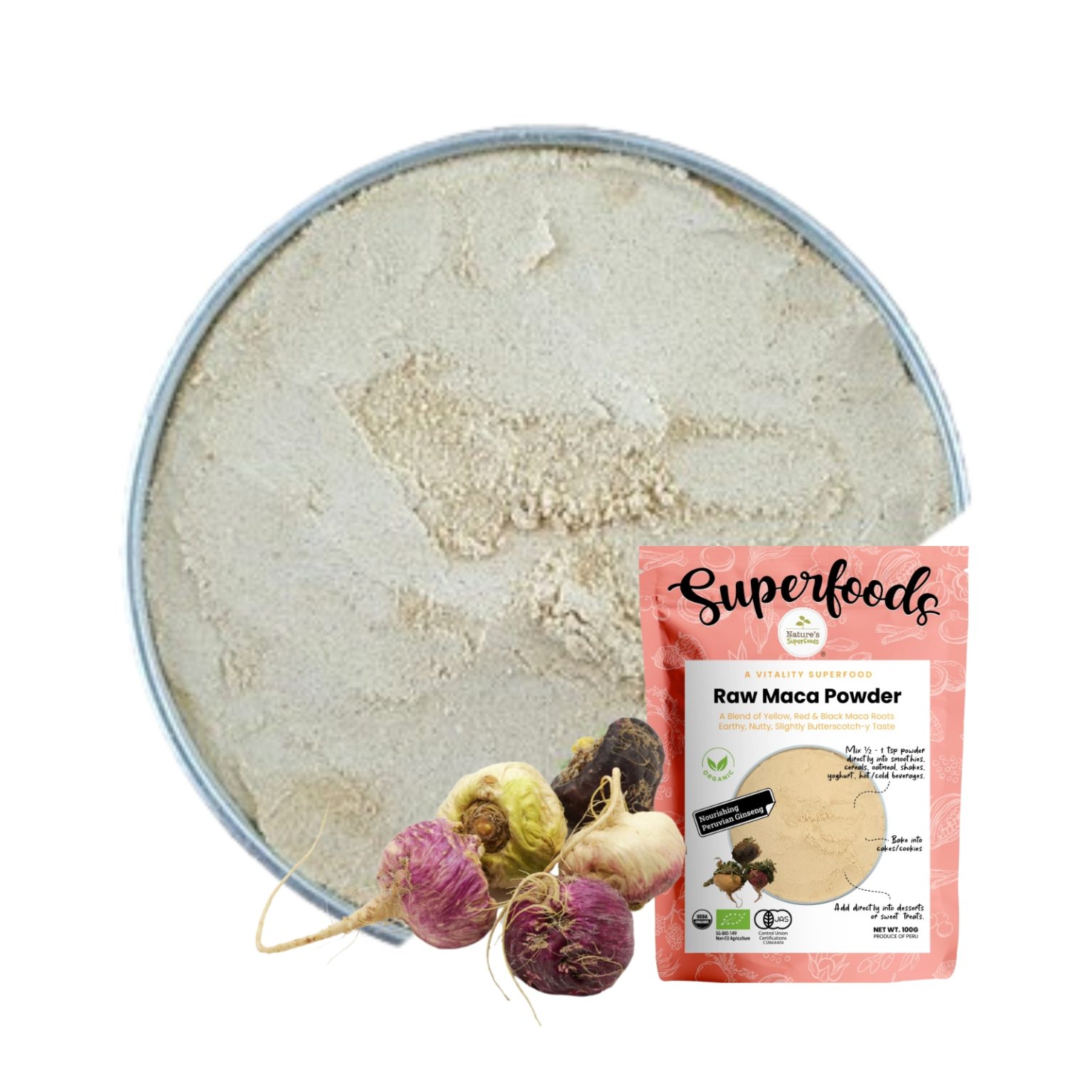 Organic Raw Maca Powder | Nature's Superfoods