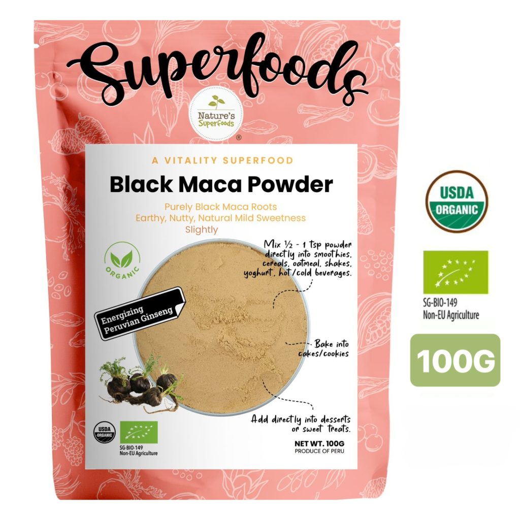 Organic Raw Black Maca Powder | Nature's Superfoods