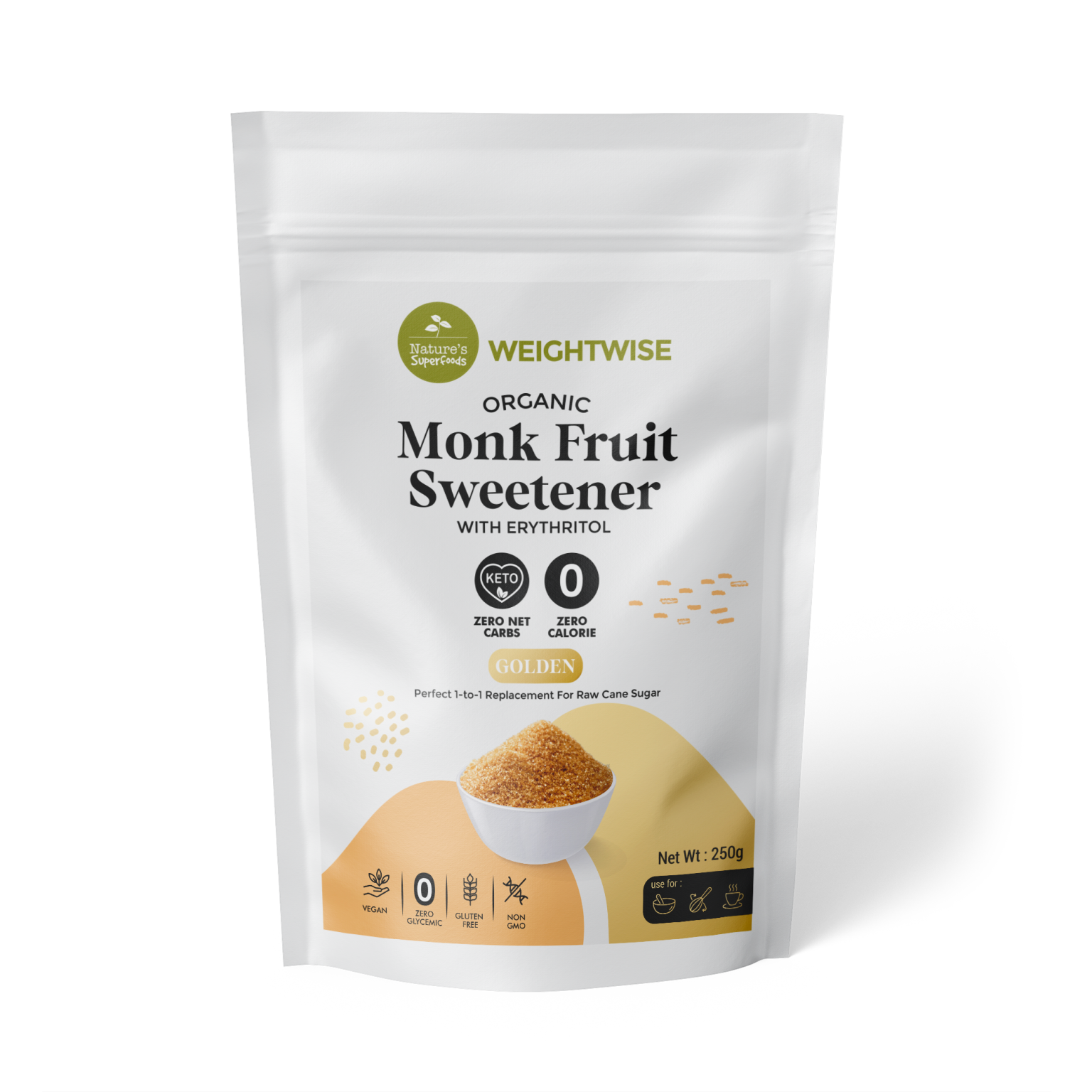 Organic Monk Fruit Zero-Calorie Sweetener | Nature's Superfoods