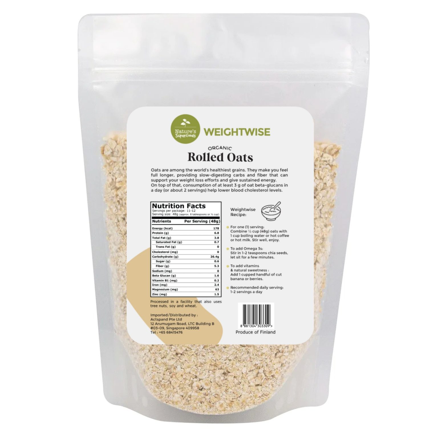 Organic Rolled Oats | Nature's Superfoods